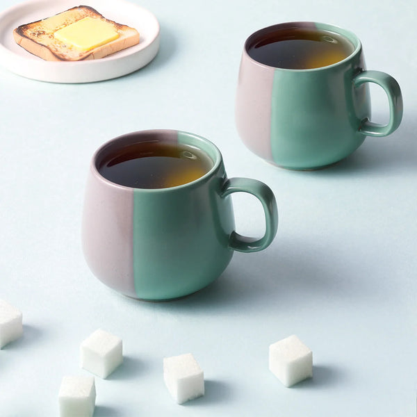 Dual Tone Ceramic Cups Set of 2, Each of 200 ml – Eyaas